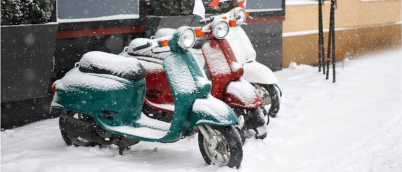 Roller Fahren Winter